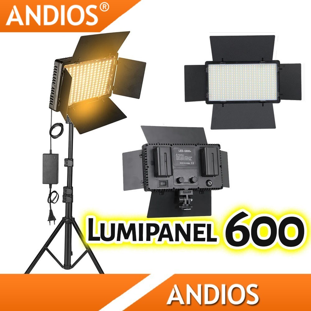 ANDIOS Lumipanel 600 LED Kit Live Video Streaming Pro Lighting Studio ...