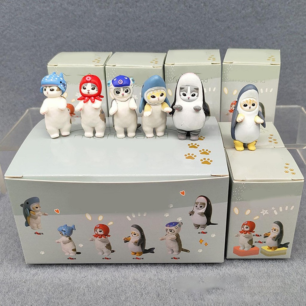 Mofusand Model Figure Collectible Cat Model Figure Portable Cat Statue ...