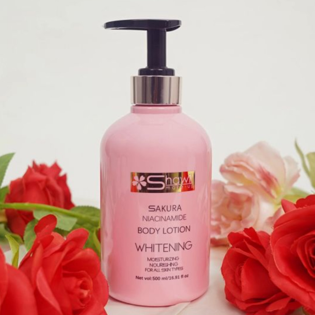 Shawill Body Lotion Sakura Niacinamide Moisturizing Whitening Skin Care 500ml | Shopee Malaysia