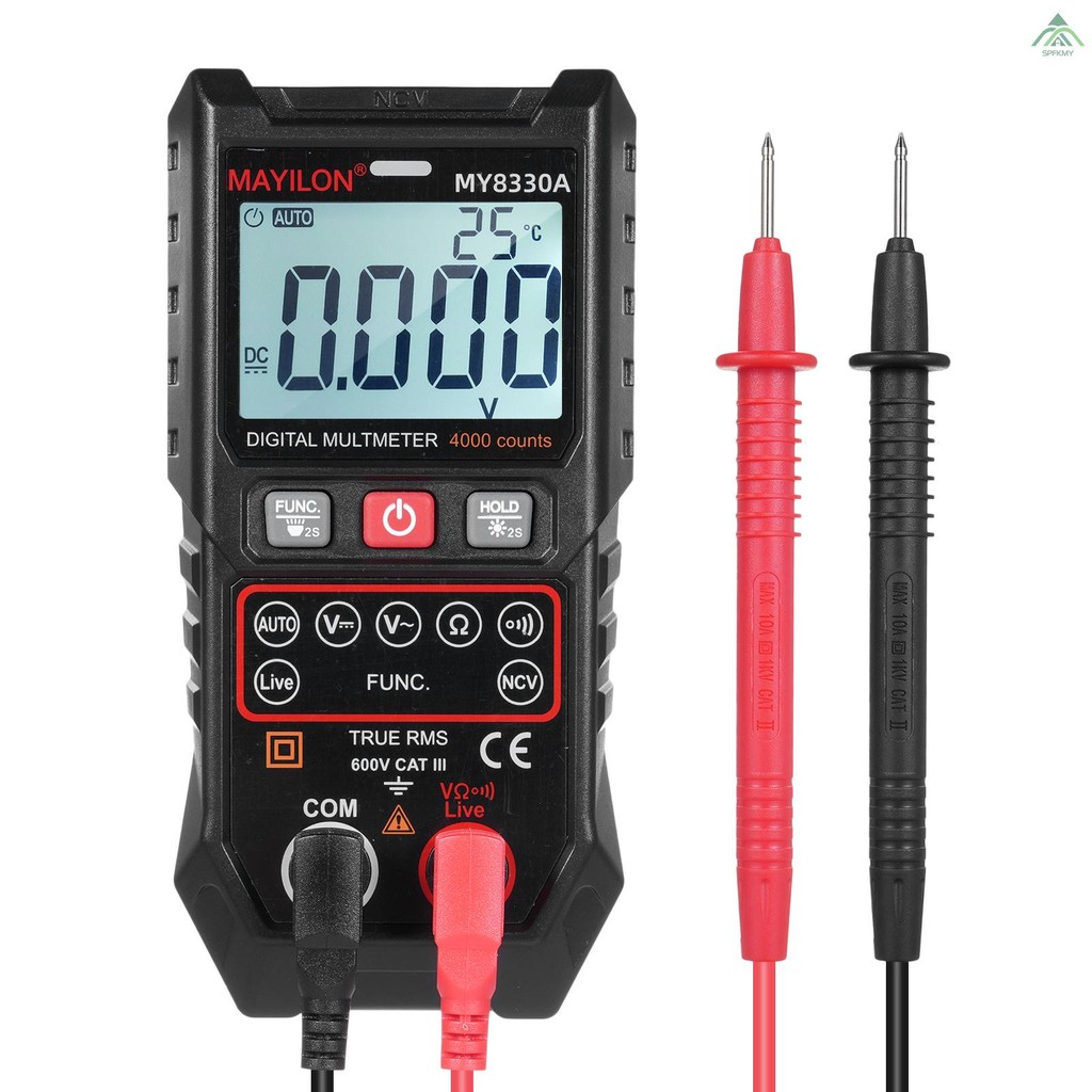 MAYILON Digital Multimeter Voltage Tester 4000 Counts TRMS Automatic ...