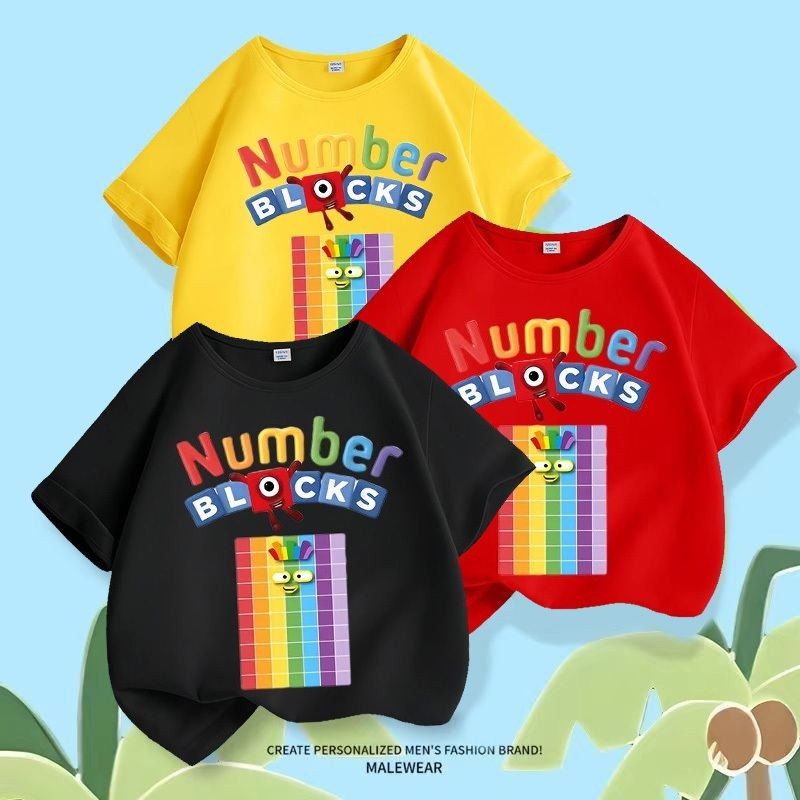 Numberblocks shirt for kids cotton t shirt | Shopee Malaysia