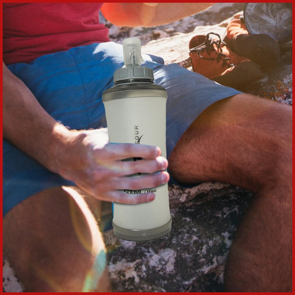 Foldable Water Bottle Flexible Reusable Water Bottle Expandable Water ...