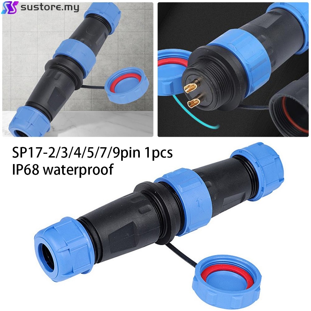 [Super]SP17 Panel Mount IP68 Waterproof Plug and Circular Connector 2/3/4/5/7/9PIN [Ready Stock ...
