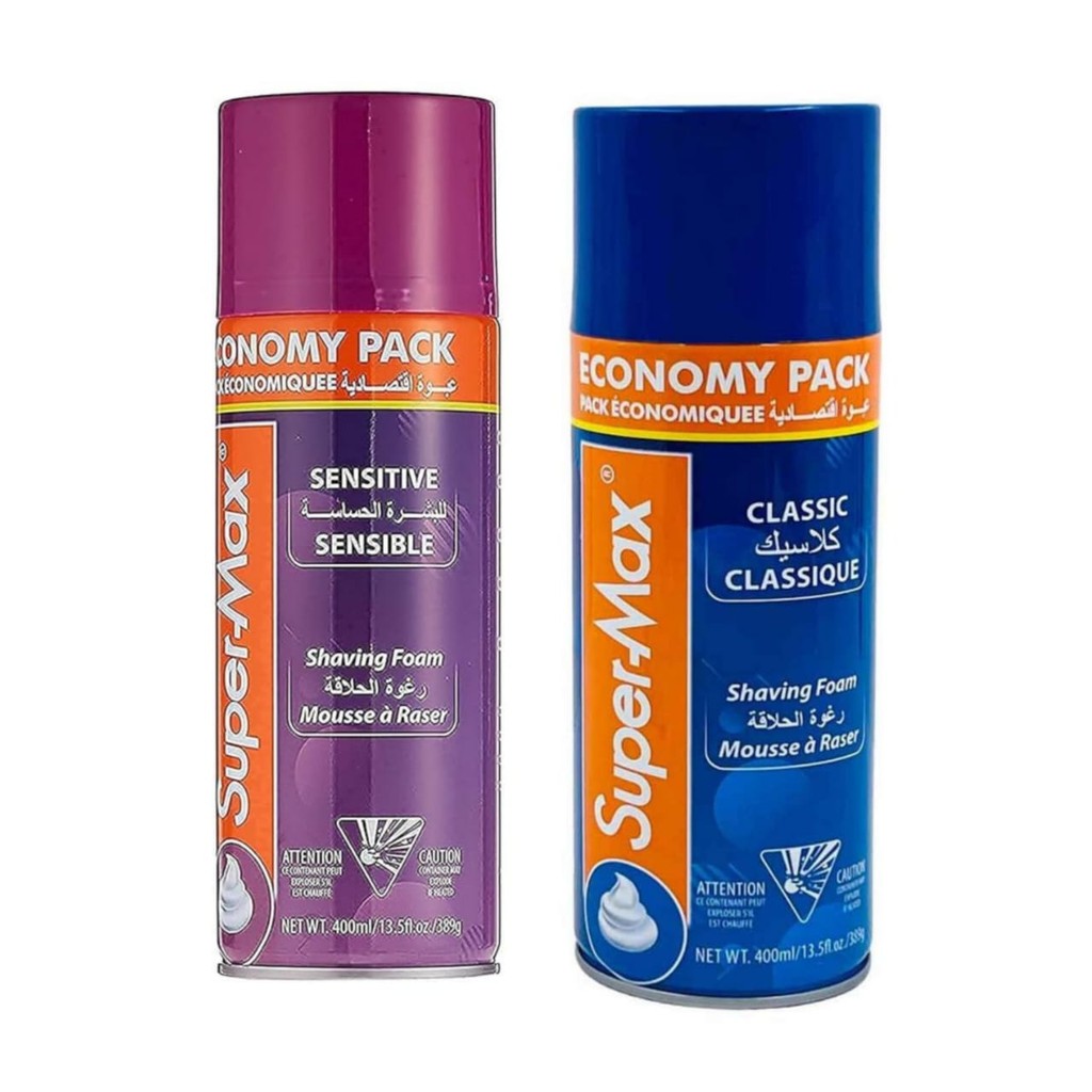 Supermax Shaving Foam 400ml-CLASSIC/SENSITIVE | Shopee Malaysia