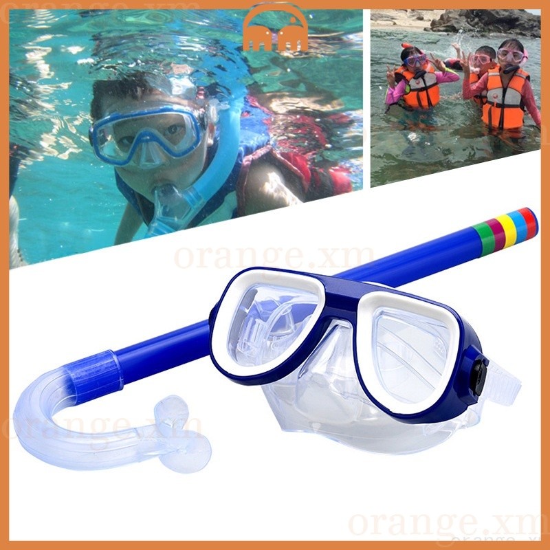 【new】Kids Diving Goggle Mask Breathing Tube Shockproof Anti-fog ...
