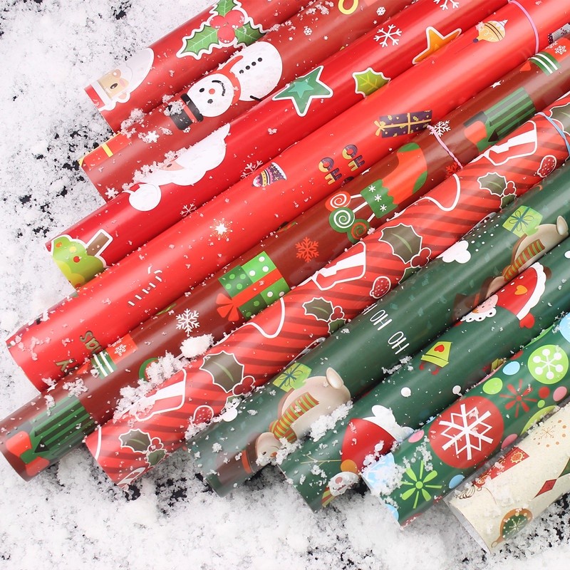 Christmas Gift Wrapping Paper Gift Box Flower Paper Christmas Eve ...