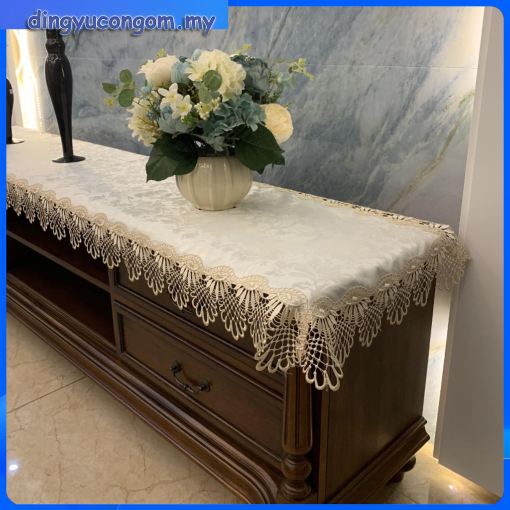 Tv Cabinet Tablecloth Lace Fabric Rectangular Living Room Dressing ...