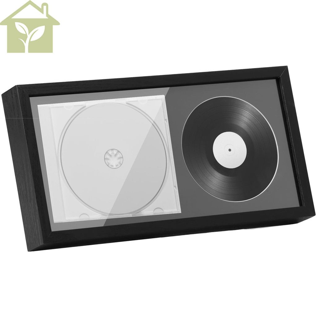 CD Frame Display Case Wood CD Display Frame With Bracket Hook Double ...