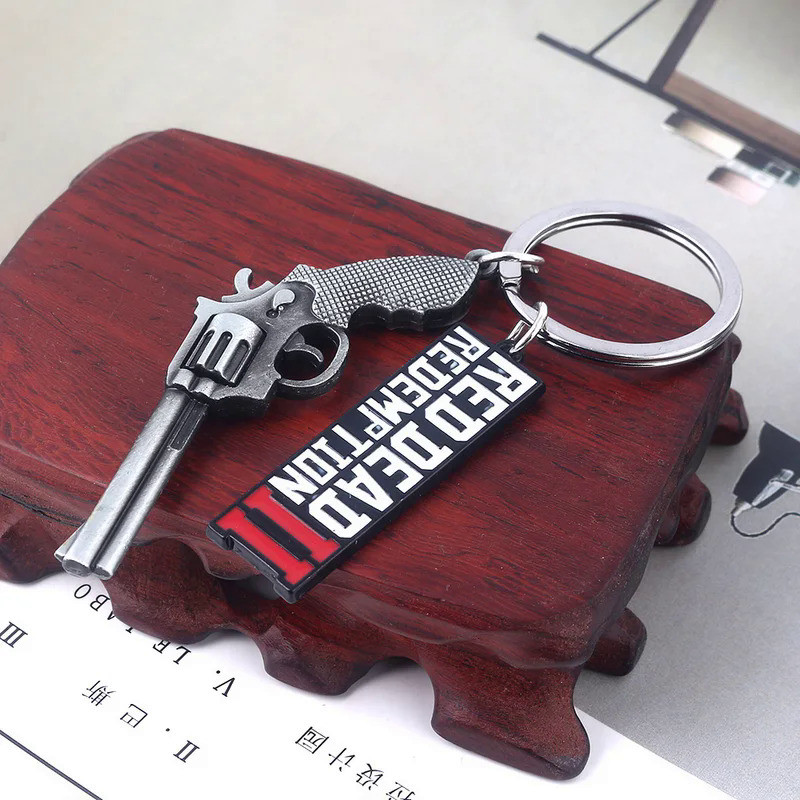 Game RDR2 Arthur Morgan Revolver Keyring Red Dead Redemption 2 Keychain ...