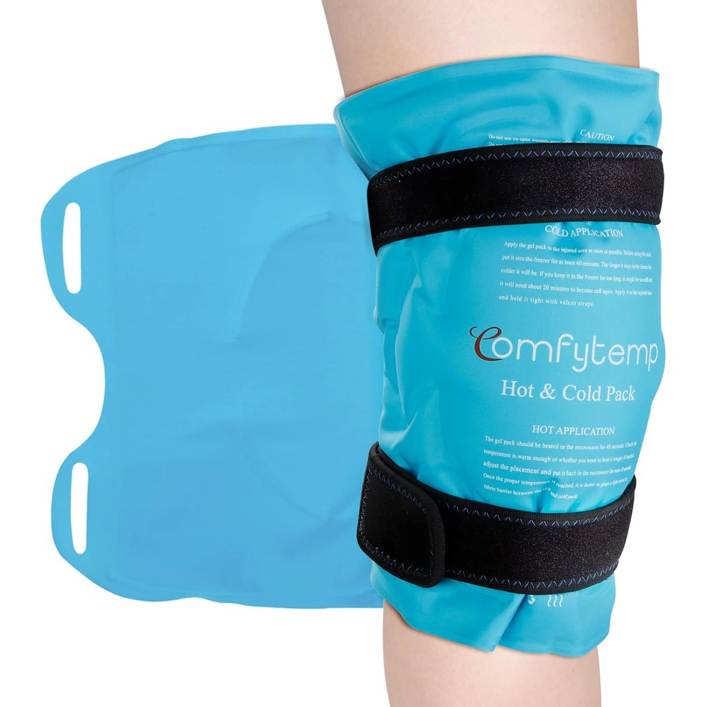 Comfytemp Flexible Knee Ice Pack Wrap, Reusable Gel Cold Pack for Knee ...