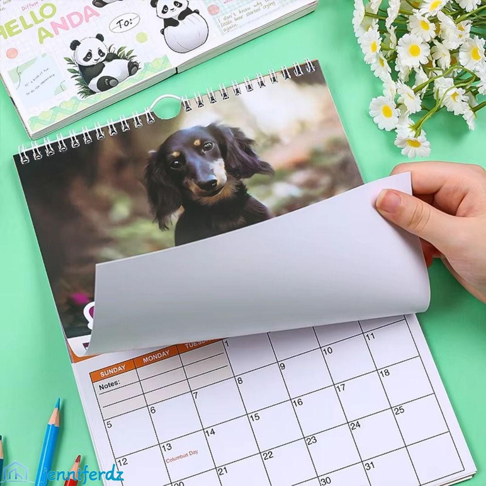 JENNIFERDZ Sausage Dog Themed Calendar, Medieval Cute Pet 2025 Calendar ...