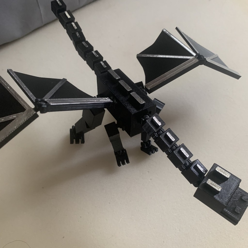 Minecraft 3d Printing Ending Dragon Cute Model Modeling Toy Movable ...