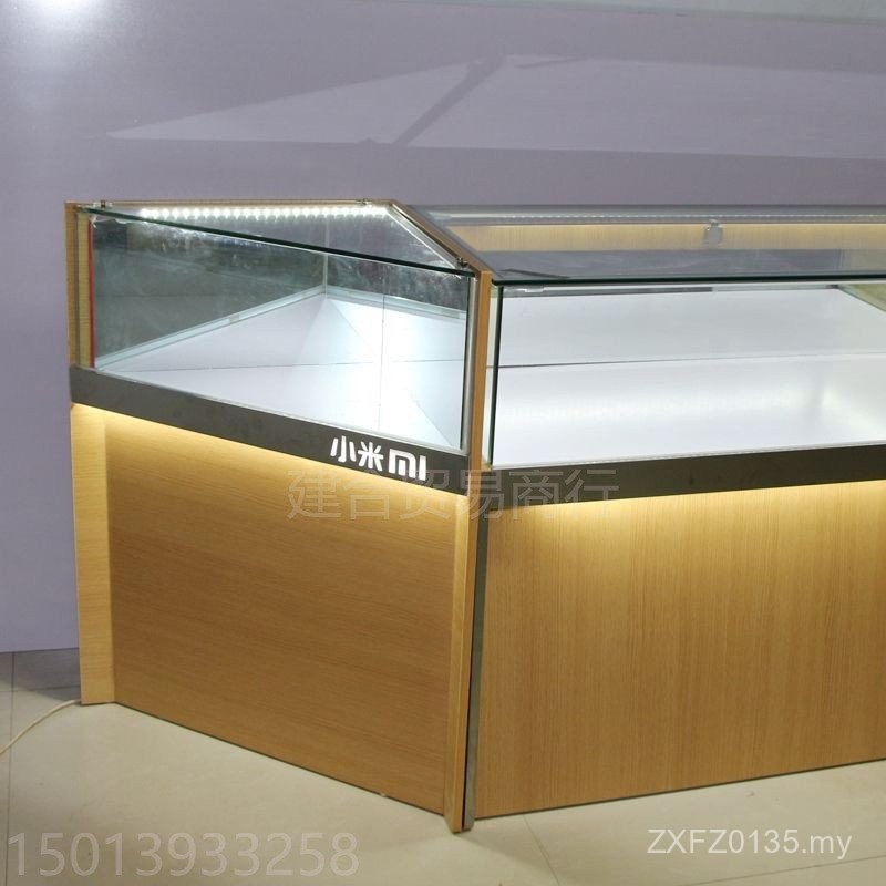 Showcase Wood Grain OPPO Digital Display Cabinet Display Cabinet Wooden ...
