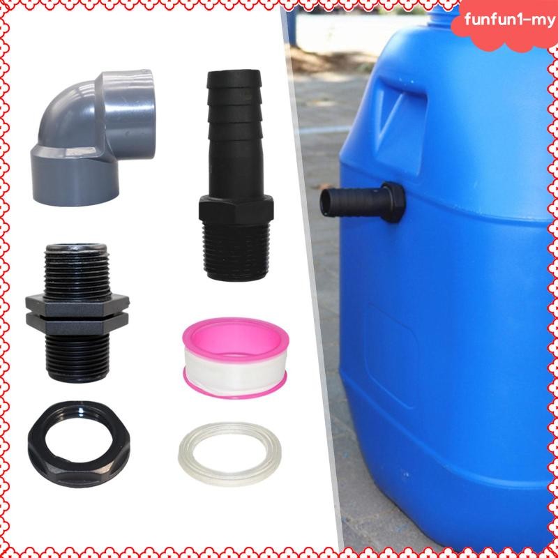 [FunfuneeMY] Water Tank Connector Adapter Fitting Elbow Rain Barrel ...