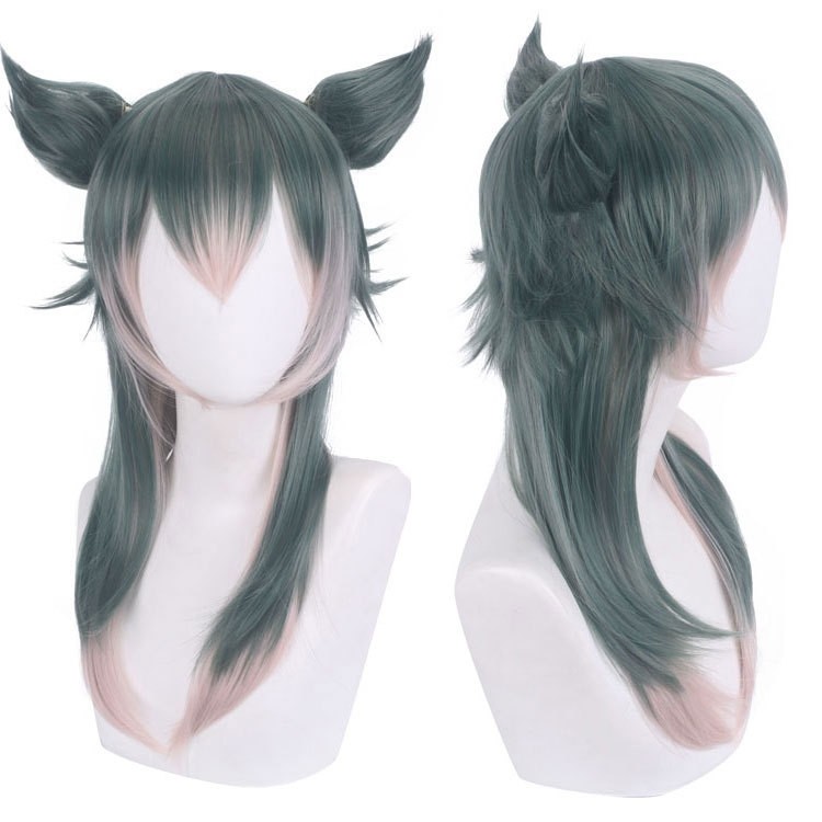 Animal Rhapsody Reggy Cosplay Rambut Palsu 60sm Biru Kelabu Kayu ...