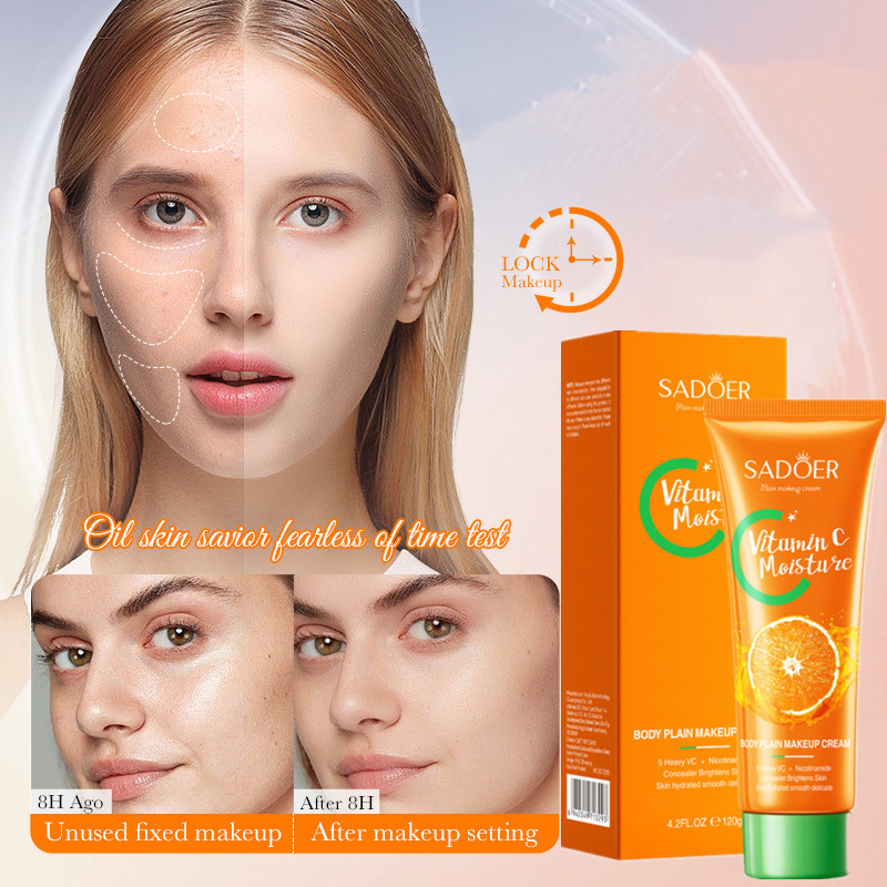 Five-Fold Vitamin C Makeup Cream Cover Up Acne Marks Dark Spots Face ...