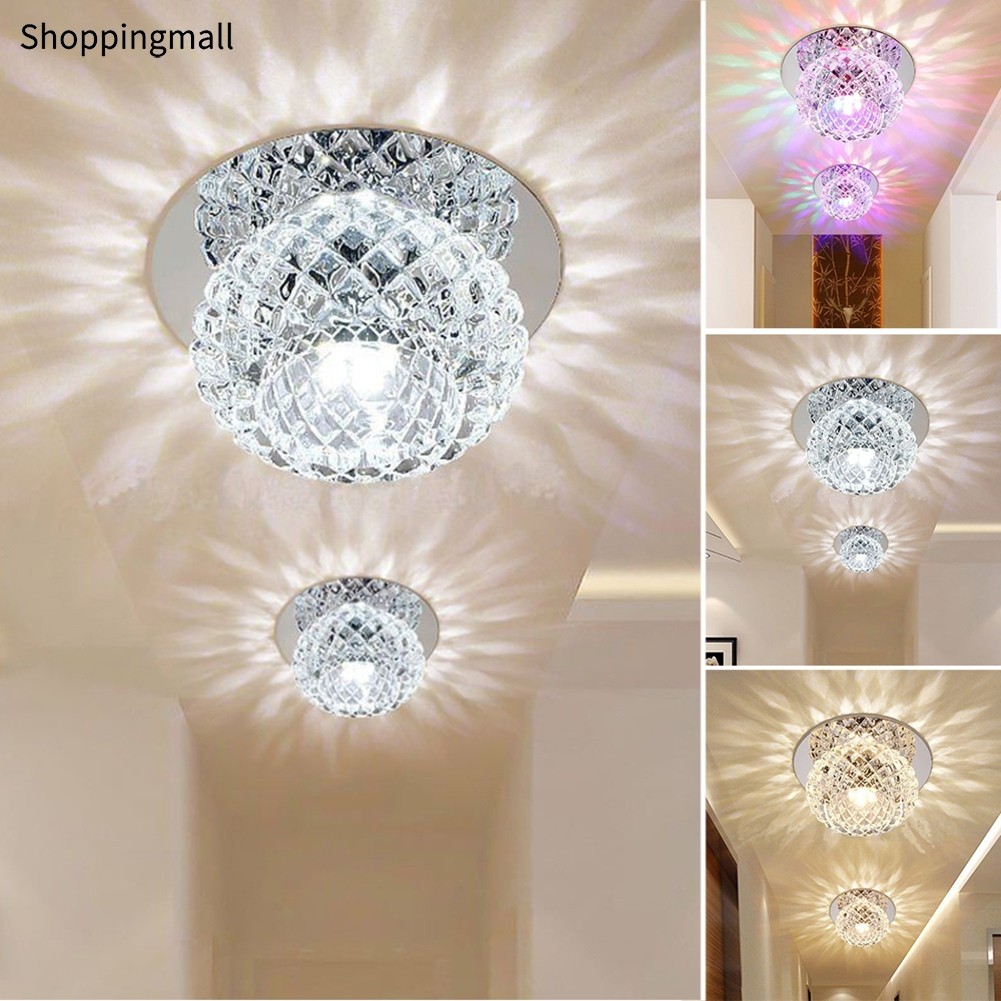 Modern for Crystal Style Colorful LED Ceiling Light Lamp Living Room ...