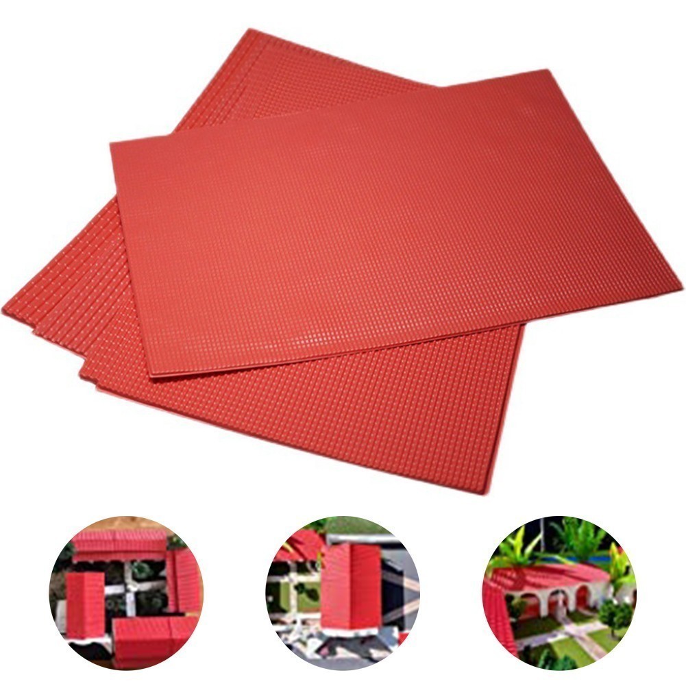 (MULSTORE) Simulation Tiles Roof Model Building Sand Table DIY PVC Roof ...
