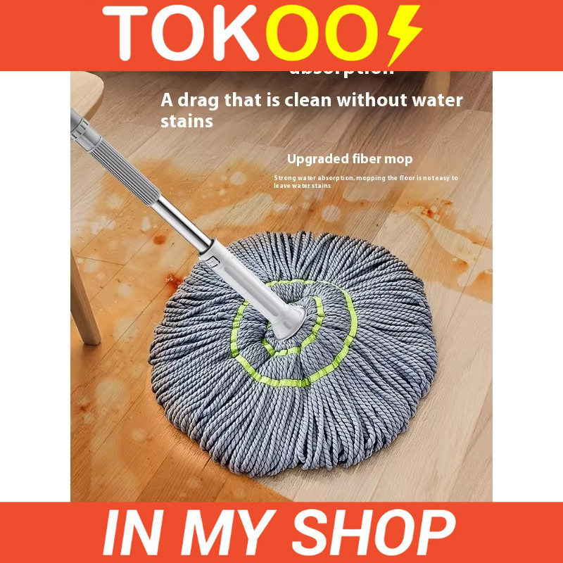 Hand Wash Free Self Twisting Mop Dual Use of Dry and Wet Floor Mopping ...
