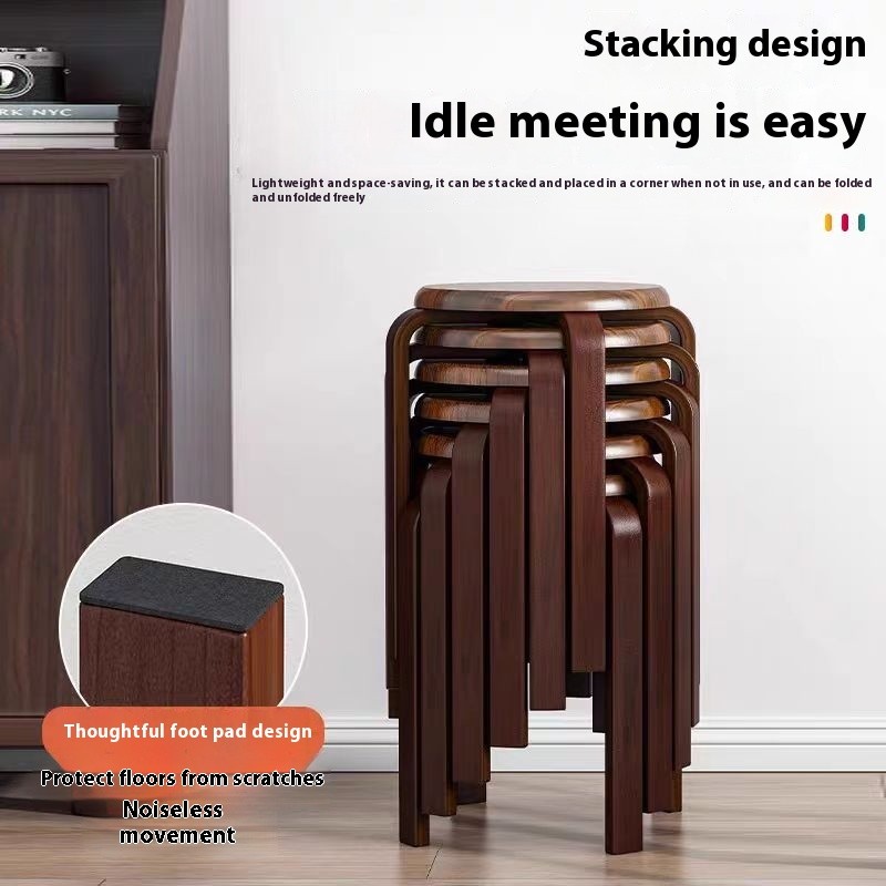 New solid wood stool / stacked wooden bench / dining room stool living ...