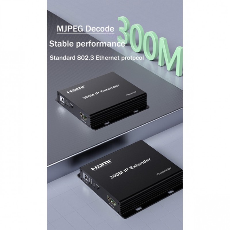300M HDMI Extender over IP RJ45 Cat6 Cable 1080P HDMI to Ethernet ...