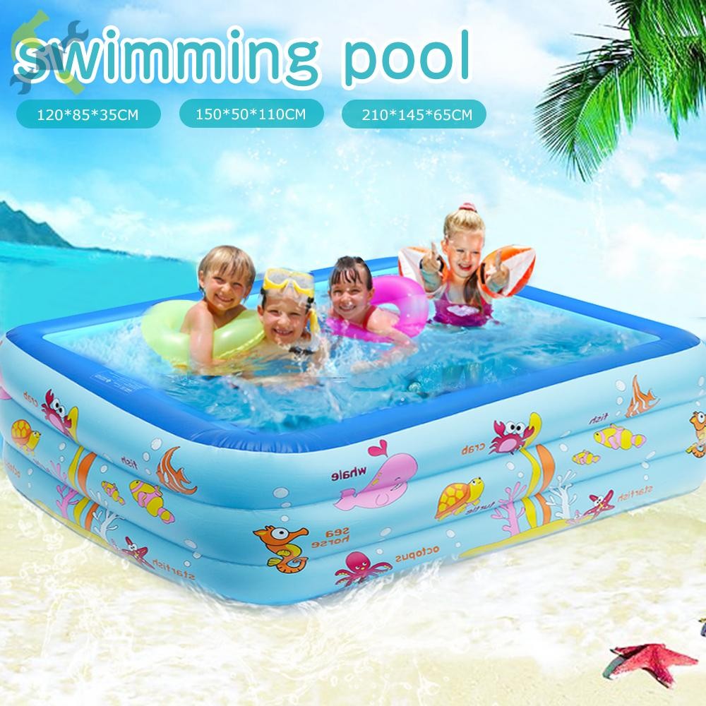 Portable Family Kids Padding Swimming Pool Outdoor Indoor Garden ...