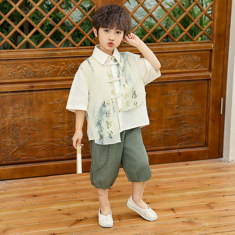 2pcs Boys Chongsam Boys Tang Suits Chinese New Year Baby Kids Cheongsam ...