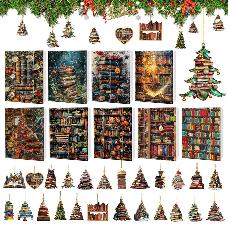 GMARTY 2025 Christmas Advent Calender Gift Box Creative Acrylic Book ...