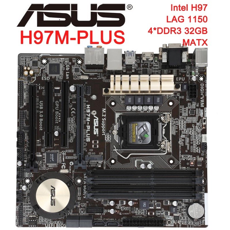 Use【In stock】Asus H97M-PLUS H97M-E motherboard Intel h97 socket LGA ...