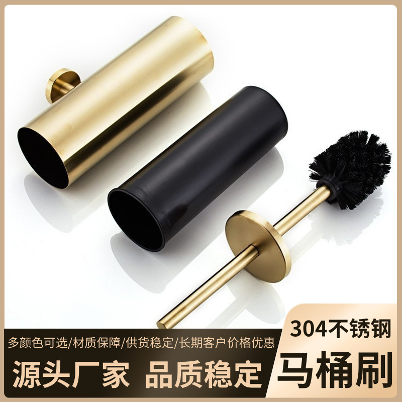 Pemegang berus tandas keluli tahan karat, emas ros terang, disikat ...