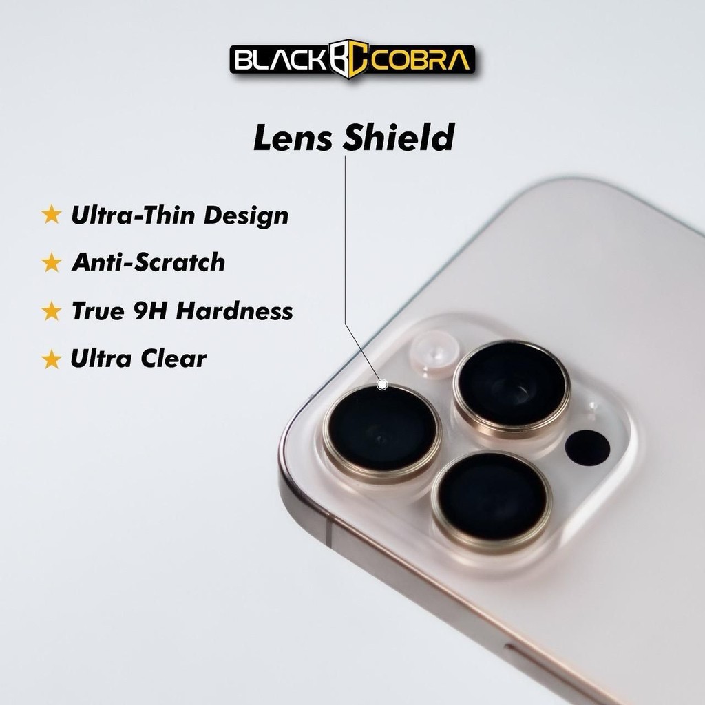 BLACKCOBRA CAMERA LENS SHIELD SCARTCH RESISTANCE COMPATIBLE FOR IPHONE ...