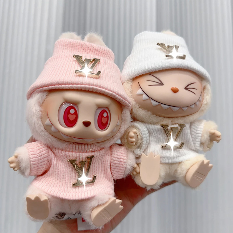 17cm Labubu Doll Fashion Clothes Top Hat Set for Labubu V1&V2 Clothes ...