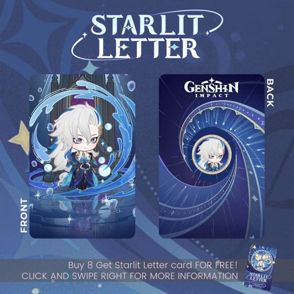 Glossy Card ️ Photocard Genshin Impact - Starlit Letter - Manhwa Card ...