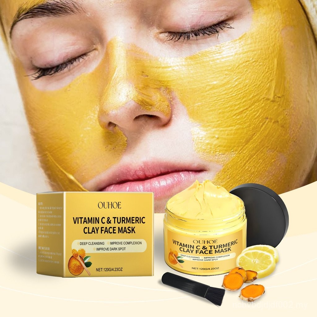 Ouhoe Vitamin C Turmeric Mud Mask Soft Moisturizing Shiny Nourishing ...