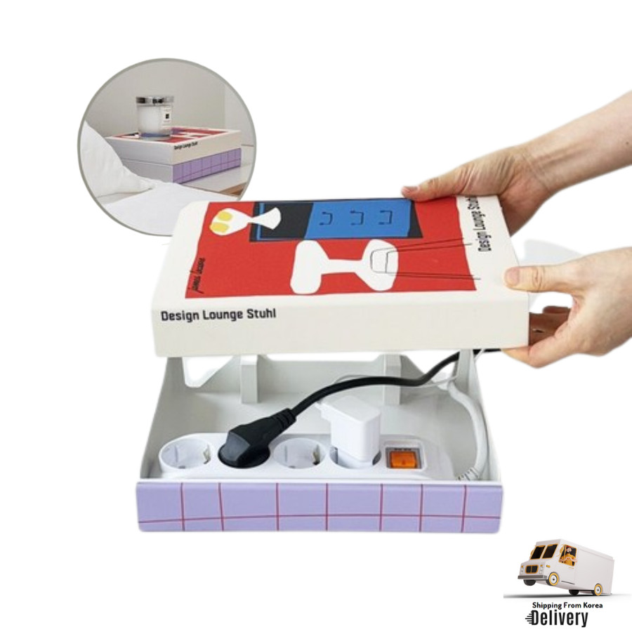 Power strip organizer book shaped Objet tab outlet cover | Shopee Malaysia