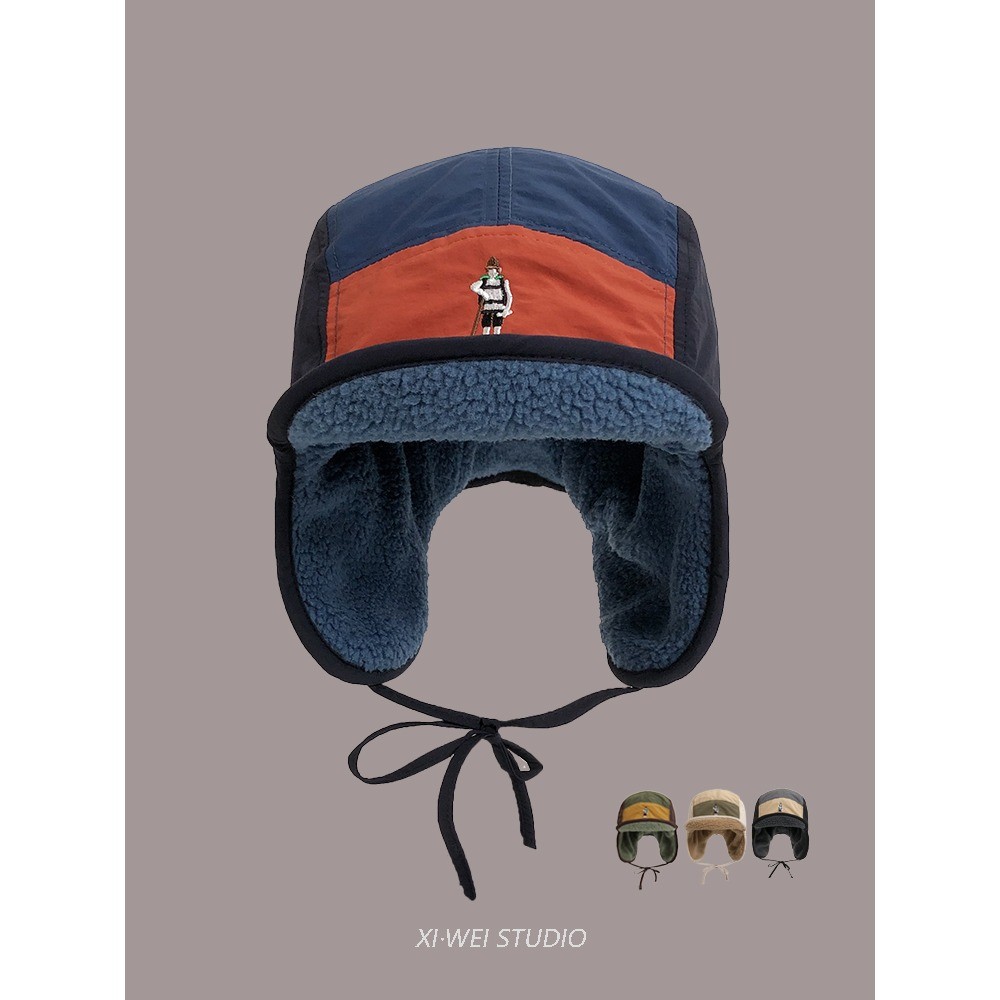 Vintage Embroidery Color Matching Lei Feng Hat Men's and Women's Autumn ...