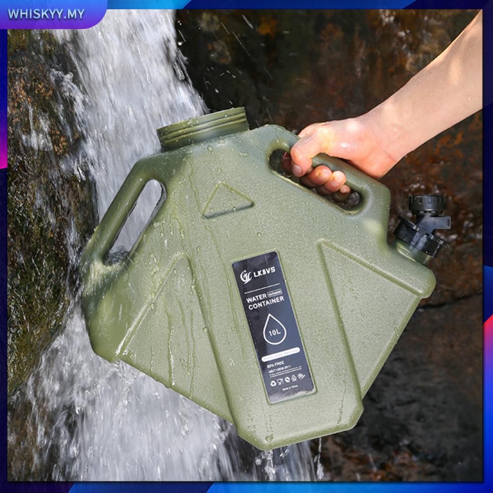 [whiskyy.my] 10L Camping Water Jug with Faucet Portable Water Tank for ...