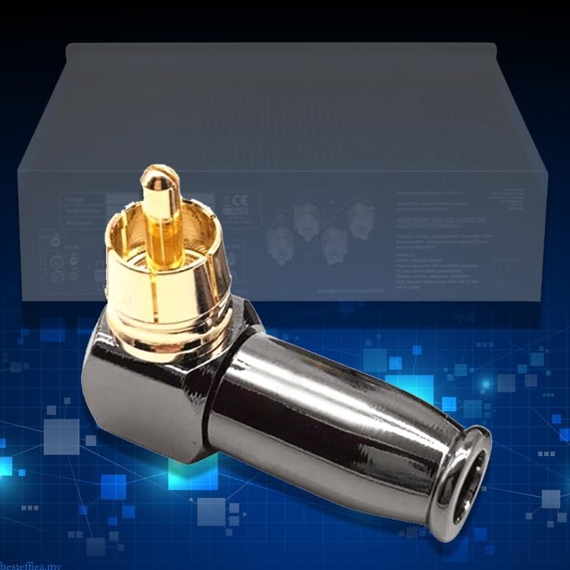beste Gold Plated RCA Male Plug for Vedio Wire Right Angle L-shaped RCA ...