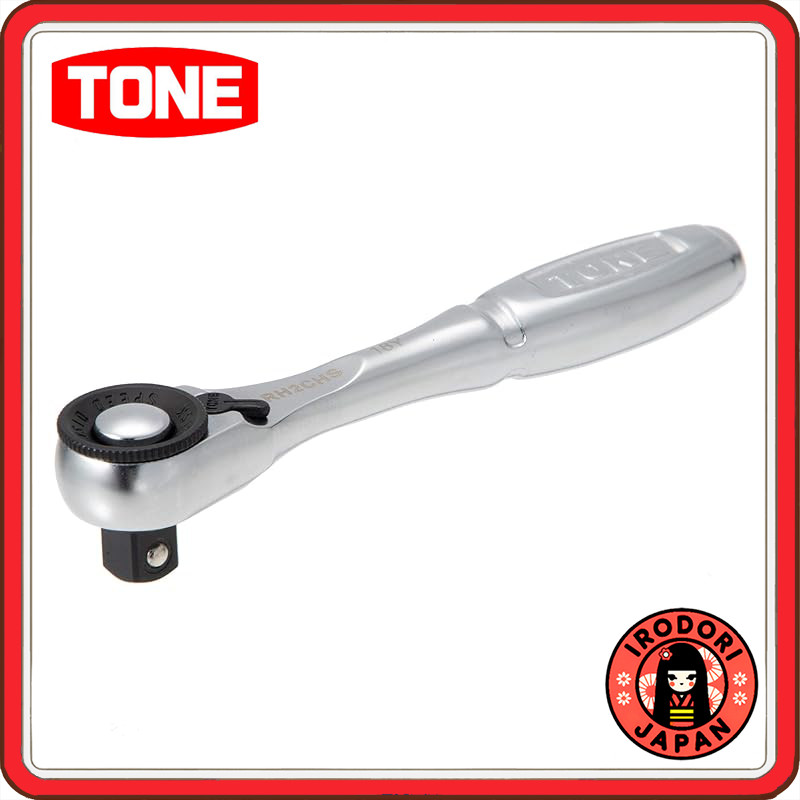 TONE Compact Short Ratchet Handle (Hold Type) - 3 Sizes: 1/4", 3/8 ...