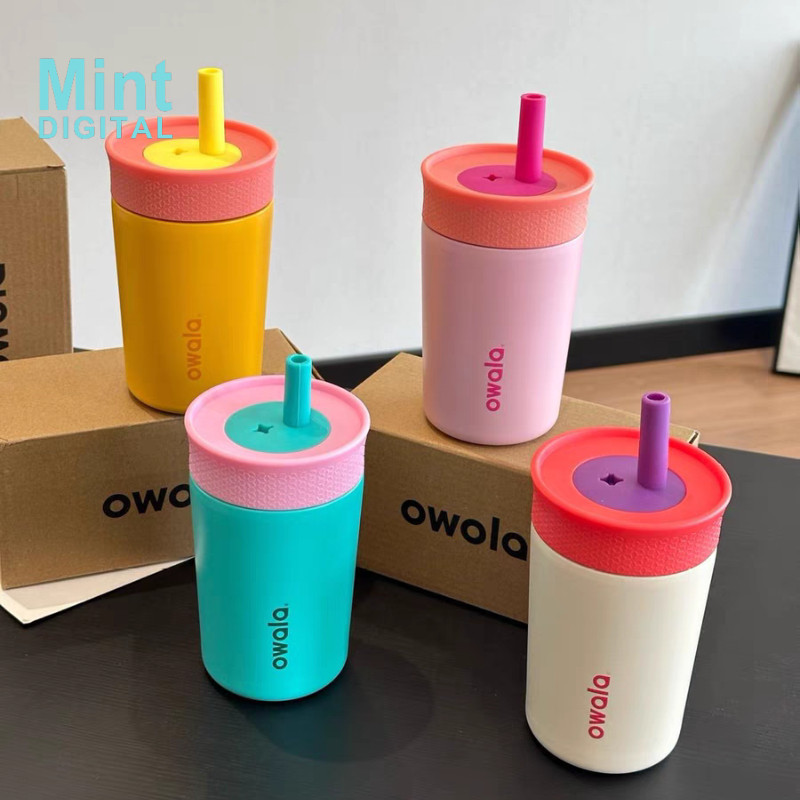 Owala Tumbler 12oz Mini Stainless Steel Thermos Cup Macaron ...