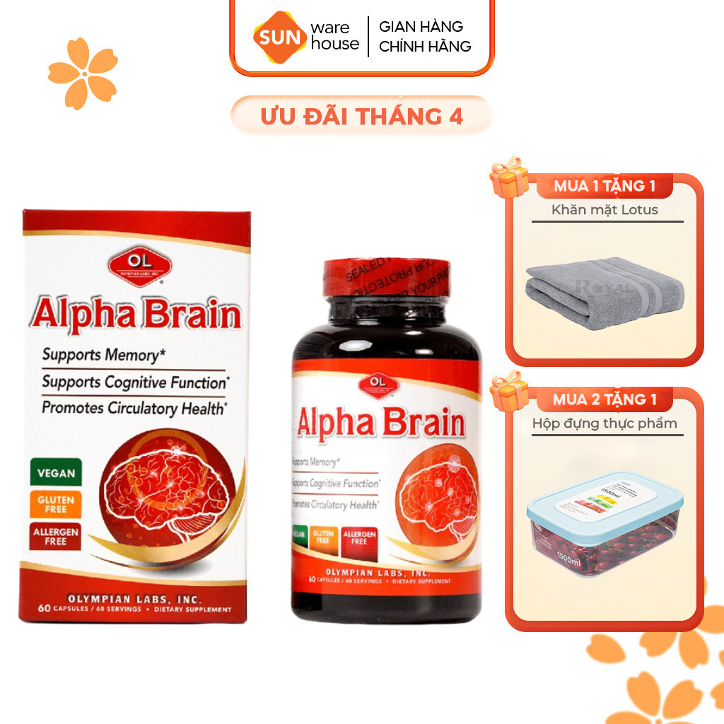 Olympian Labs Alpha Brain Brain Supplement Enhances Brain Function ...