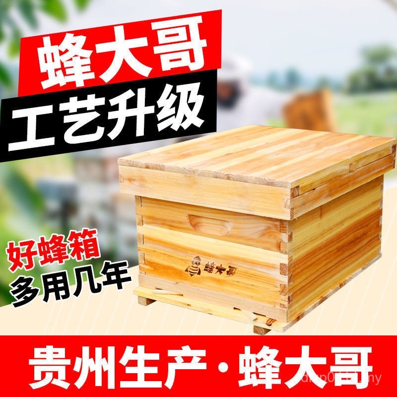 Honey Beekeeping Beehive Standard Box Ten Frame Fir Beehive Boiling Wax ...