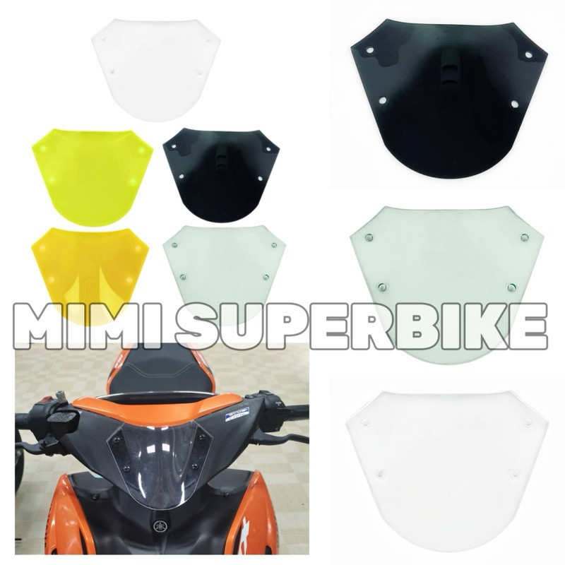 YAMAHA NVX155 V1 V2 V3 NVX VISOR MINI COLOUR SMOKE BLACK CLEAR YELLOW ...