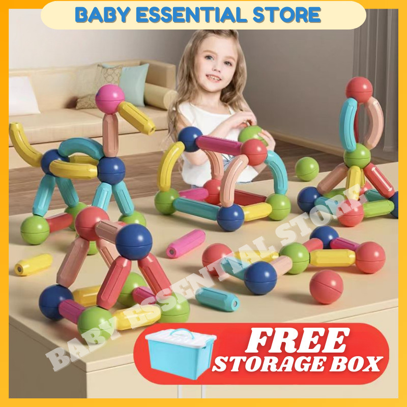 UPGRADED!! 157PCS Magnetic Building Blocks Early Educational 3D ...