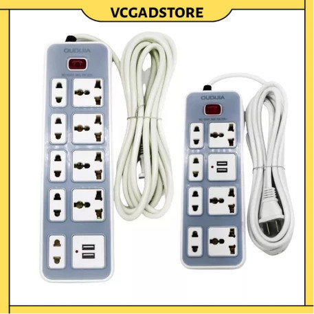 Sambungan USB Soket Trailing Cord Extension Plug Socket 2,3,4 Gang 2M ...