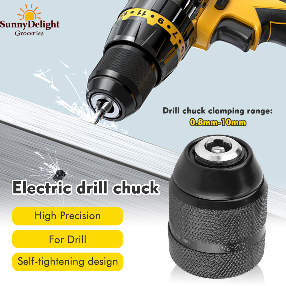 3/8" 10mm Self-tighten Keyless Drill Keyless Drill Chuck Head for Hand ...