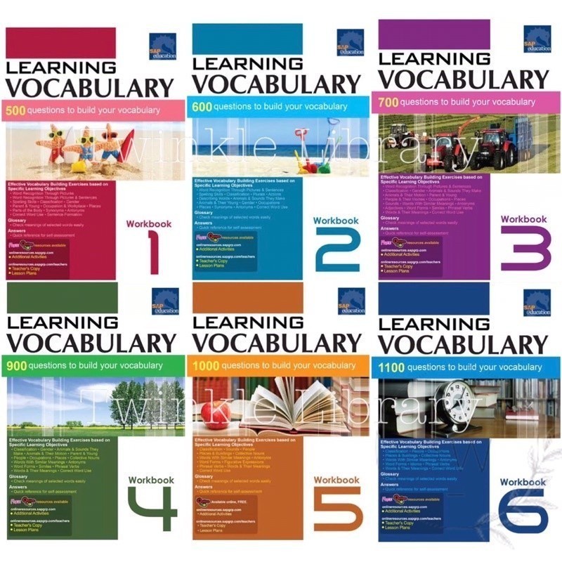 SAP PHYSICAL BOOK Learning Vocabulary Workbook 1 2 3 4 5 6 | English ...