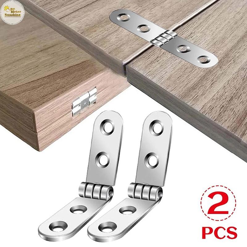 OMS 2Pcs 180 Degree Foldable Rounded Corner Hinge Flap Screw-On Hinges ...