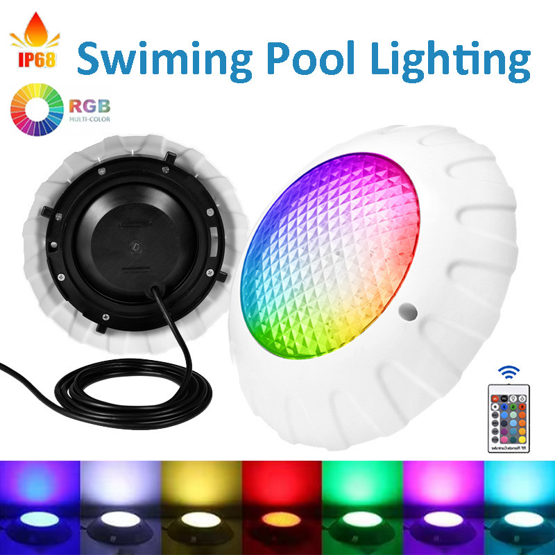 38W Swimming Pool RGB Light with Remote Controller RGB Multi Color Outdoor LED Underwater AC12V ...