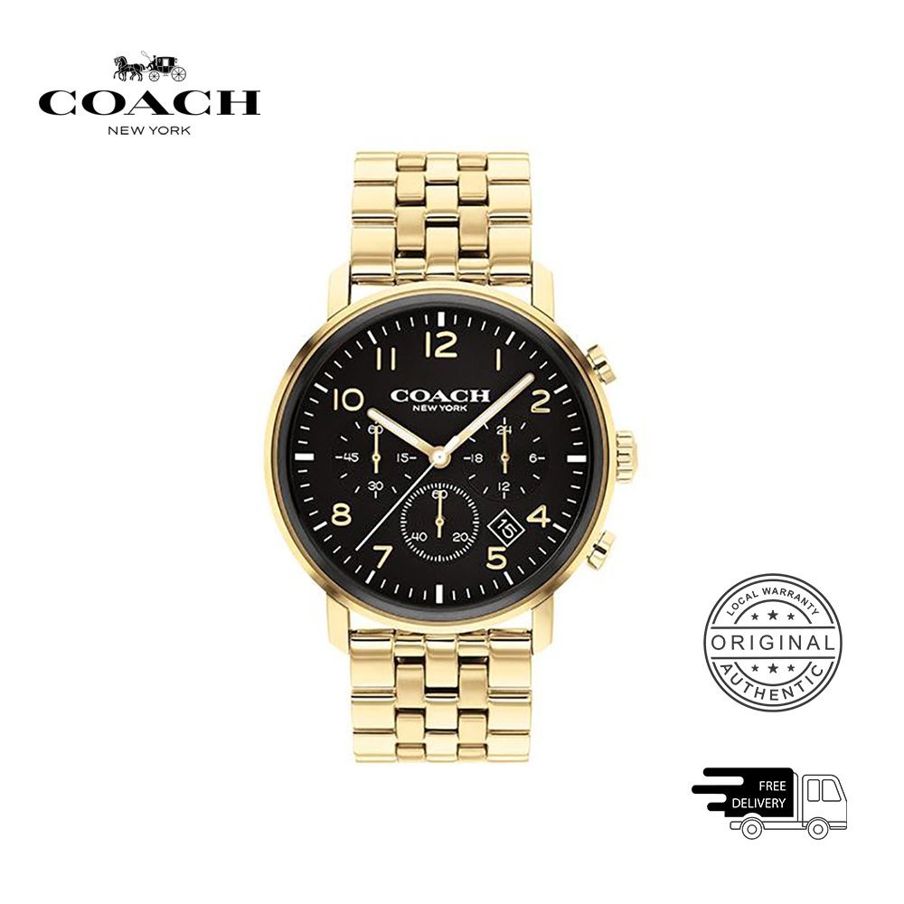 Coach Harrison Black Men Watch 14602537 | Shopee Malaysia